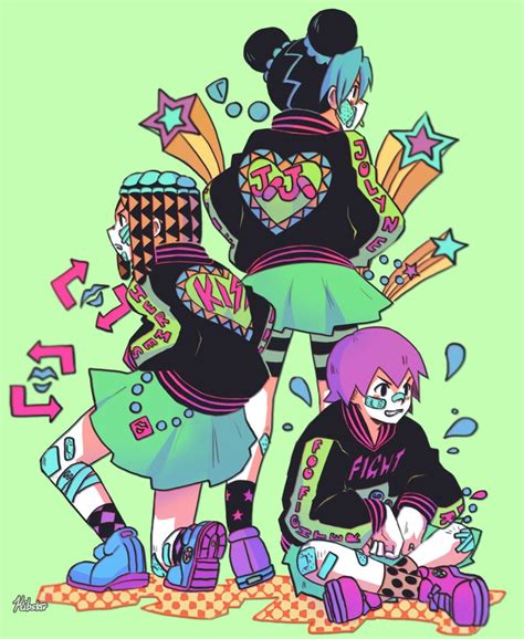Kujo Jolyne Foo Fighters And Ermes Costello Jojo No Kimyou Na Bouken