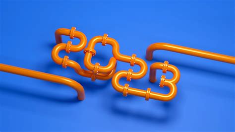 2023 파란색 배경 3d 그림에 황금 노란색 금속 파이프 글자 배관에서 새해의 시작 2023년에 대한 스톡 사진 및 기타