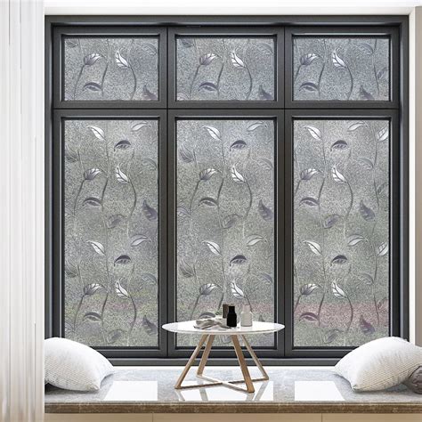 Window Privacy Filmdecorative Window Filmnon Adhesive Frosted Glass