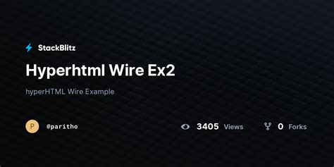 Hyperhtml Wire Ex2 Stackblitz