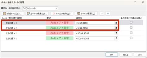 セルに適用されている条件付き書式が増える問題の解決策