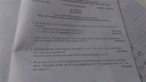 A Given That E 0 1 F 1 3 And G 3 0 Are The Vertices Of A Triangle