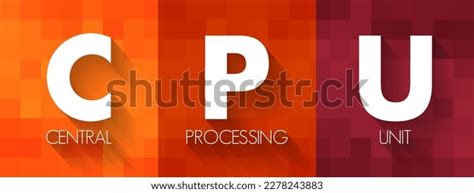 Cpu Central Processing Unit Electronic Circuitry Stock Vector Royalty