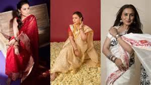 Rani Mukherji Inspired Saree Looks For Durga Puja