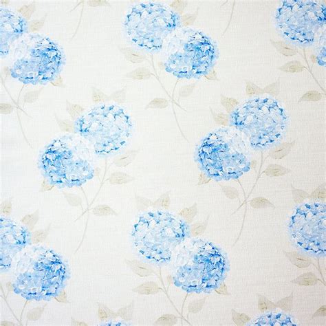 Hydrangea Paris Blue On Mist Fabric Studio Collection Hydrangea