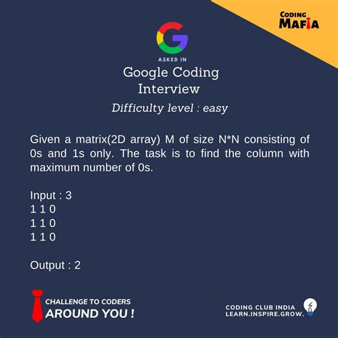 Coding Club On Linkedin Asked In Coding Interviews Difficulty Easy