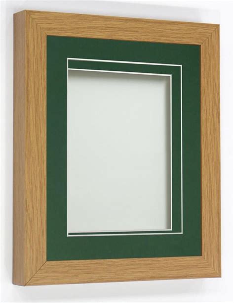 Rickman Box Frame Beech 12x10 Frame With Bottle Green Mount Cut For