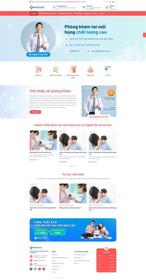 Source Code Mẫu Website Phòng Khám Dịch Vụ Y Tế Dược Phẩm 05 Chuẩn đẹp 2025 Themevip Source