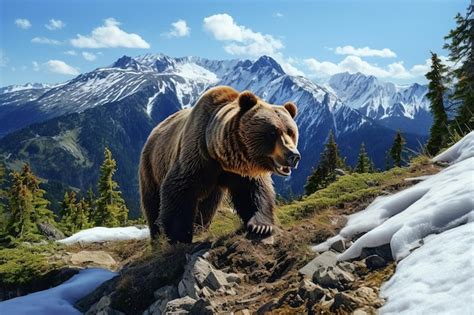 Premium Photo Wilderness Encounter Bear Hunter