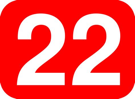 Vector Gratis Veinte Dos Rojo Blanco N Mero Imagen Gratis En