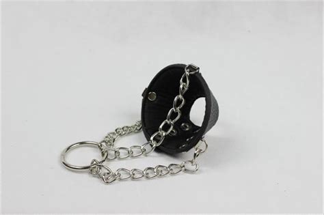 Leather Parachute Ball Scrotum Stretcher Rings Fetish Set 28 33mm Ball