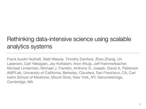 Rethinking Data Intensive Science Using Scalable Analytics Systems