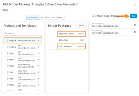 how to import sub list templates into projects buildingconnected au