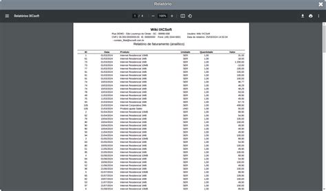 Relatório de faturamento IXCWiki