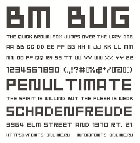 BM Bug Font