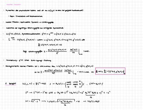 Noether Theorem Und Indexrechnung Noether Theorem · Symmetrien Des