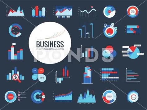 Infographics Chart Set Charts Result Graphs Icons Statistics Financial