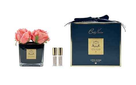 CÔte Noire Cube 4 Rose Buds Black Peach Grey And Adler
