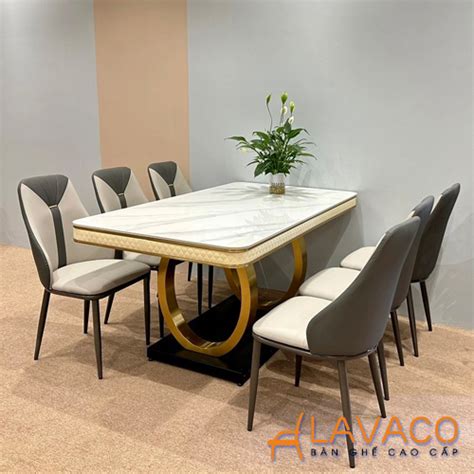 Bộ Bàn ăn Mặt đá 6 Ghế Cao Cấp Nhập Khẩu Tại Lavaco MẪu Hot 2023