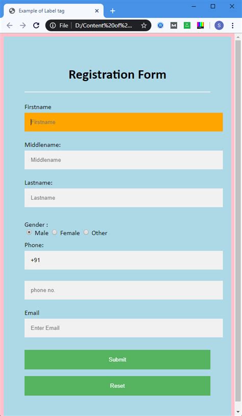 Html Label