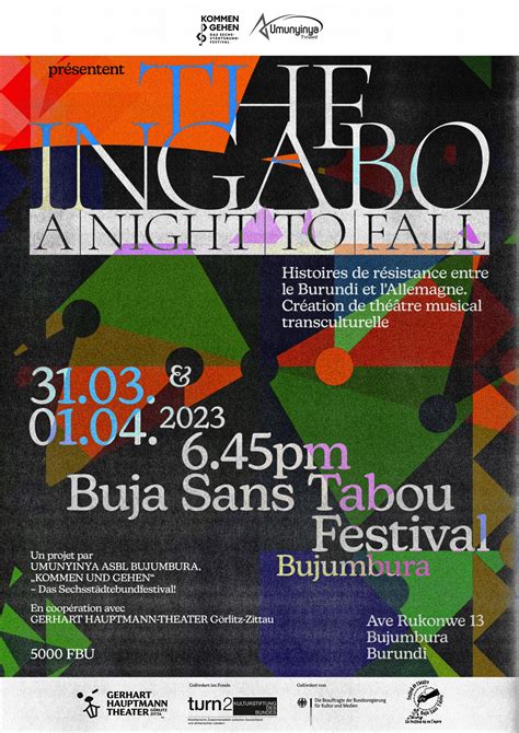 31 März 1 April 2023 Buja San Tabou Festival Bujumbura Burundi