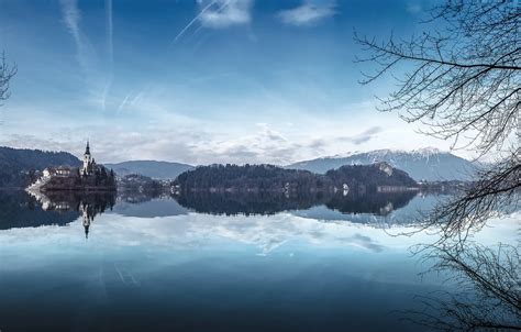Обои Lake Bled Slovenia Panorama на телефон и рабочий стол раздел