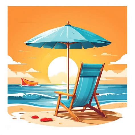 Premium Photo 3d Realistic Vector Vacation Icon Beach Sunbed With