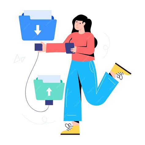 Ilustração Plana Premium De Compartilhamento De Dados Vetor Premium