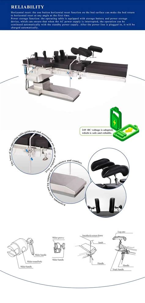 Electrical Medical Surgical Operating Table Medical Hospital Adjustable