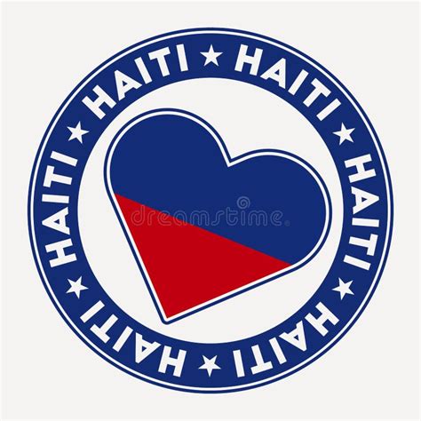 Haiti Heart Flag Badge Stock Vector Illustration Of Insignia 259690216