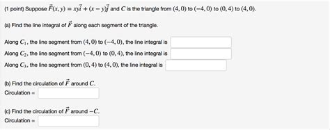 solved suppose f vector x y xyi vector x