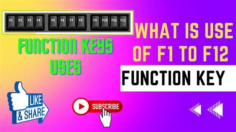 WHAT IS USE OF F TO F FUNCTION KEY WHAT IS KEYBOARD FUNCTION KEY OF COMPUTER YouTube