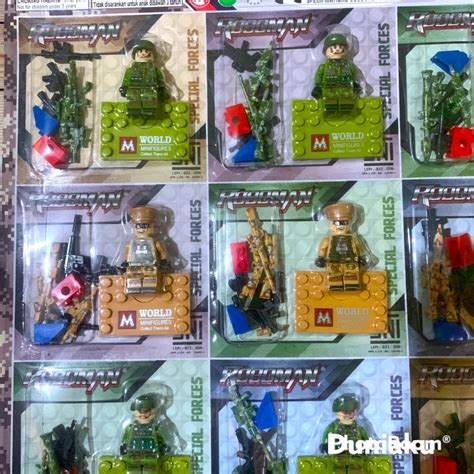 Jual Mainan Balok Action Figure Swatt Bricks Minifigure Tentara