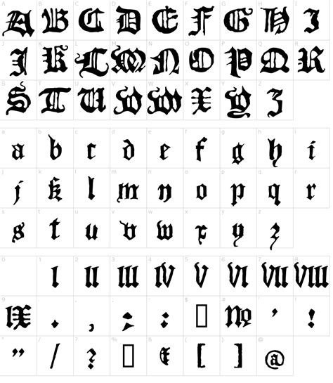 Gothic Alphabet Calligraphy Blackletter Font Gothic Png In 2020 Images