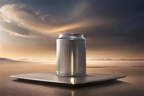 Metal Tin Can Object Template Premium Ai Generated Image