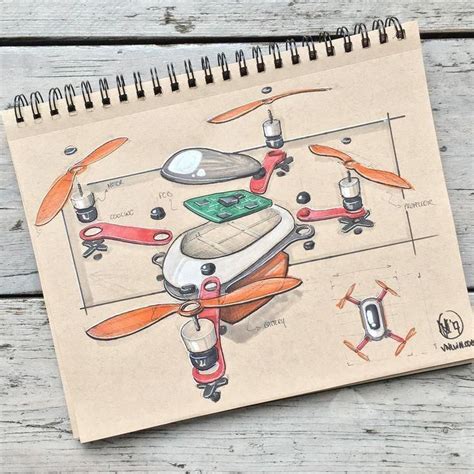 Drone Design 167 Kicking Off Inktober In Style With An Exploded