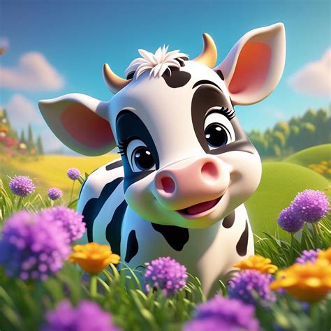 Download Ai Generated Cow Nature Royalty Free Stock Illustration