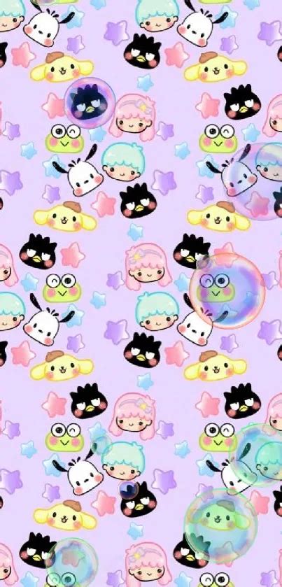 Cute Character Pattern Wallpaper Free Download