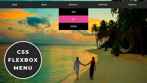 Responsive Dropdown Menu With Flexbox Css Flexbox Tutorial Youtube