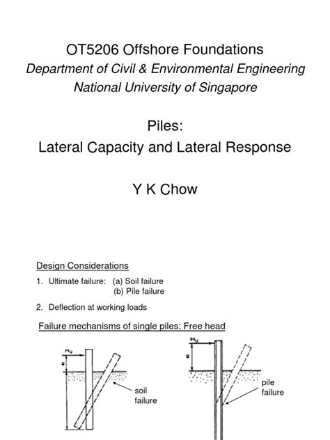 Piles Lateral Capacity And Lateral Response Pdf Linear Elasticity Finite Element Method