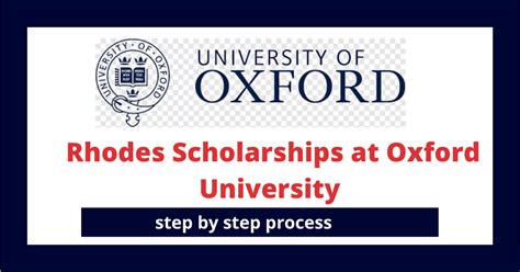 Rhodes Scholarships At Oxford University For International Students