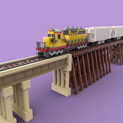 Lego® Steel Plate Girder Train Bridge Moc Instructions