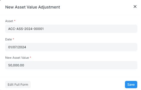 Asset Value Adjustment