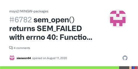 Semopen Returns Semfailed With Errno 40 Function Not Implemented