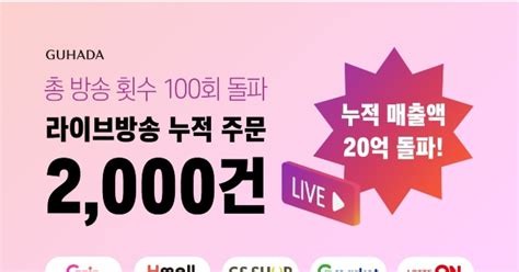 명품 직구 플랫폼 구하다 명품 판매 모바일 라이브 방송 100회 누적 매출 20억 원 돌파