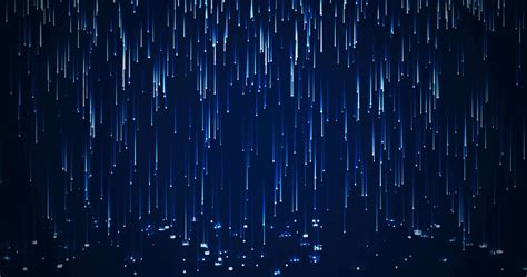 Abstract Rain Of Particles Luminous Drops Fall On The Floor Animation Of Falling Neon Rain On