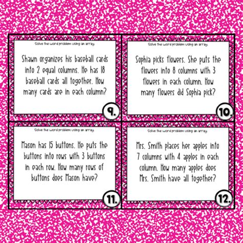 Word Problems With Arrays By Ms Alesha Palmer Tpt