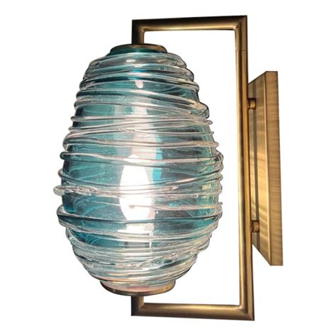 Ripples Wall Sconce In Hand Sculpted Blown Glass For Sale At 1stdibs