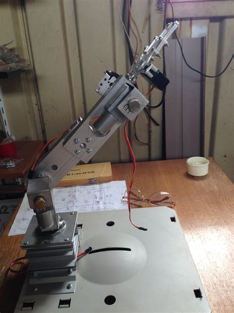 Github Gmihaila Gina Robot Arduino Hobby Project Custom Made Robot Arm With Arduino