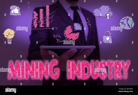 Writing Note Showing Mining Industry Business Concept For Extraction